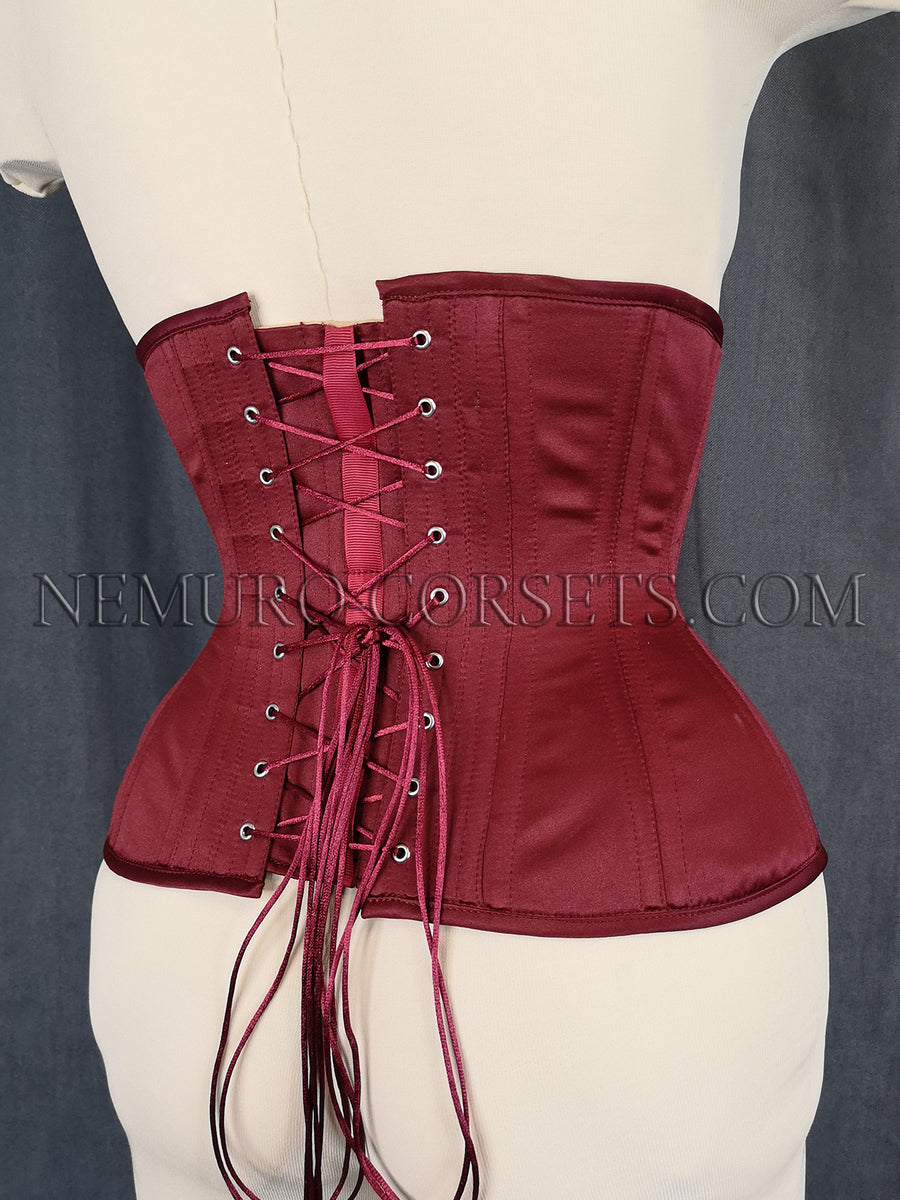 Burgundy pe underbust corset Size M - Nemuro-Corsets.com – Nemuro Corsets